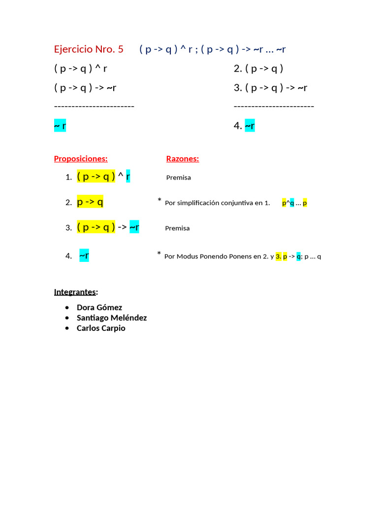 Ejercicio Nro 5 | PDF