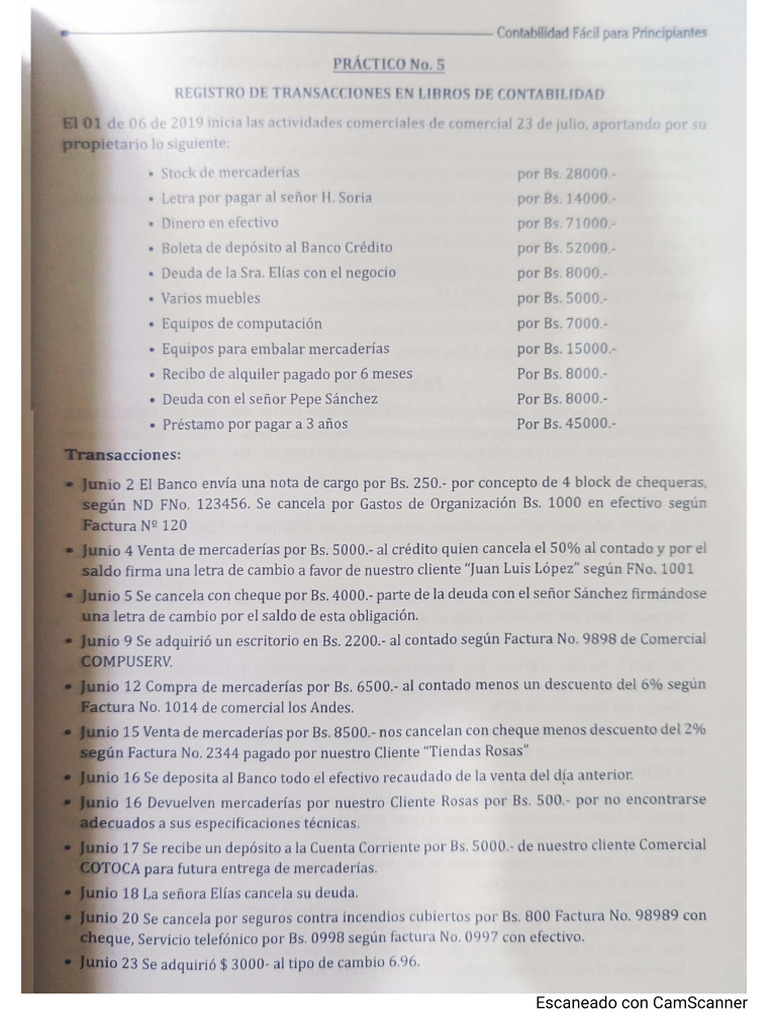 Practico #2 Contabilidad Facil | PDF