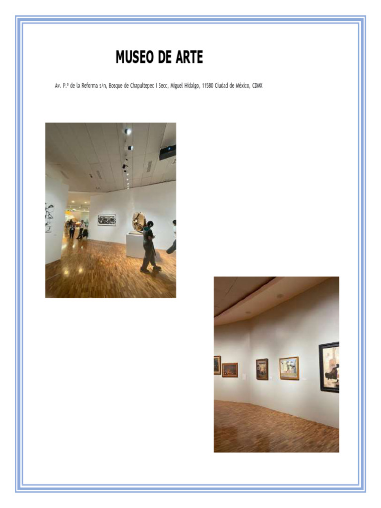 Visita a Museos de Arte en CDMX | PDF