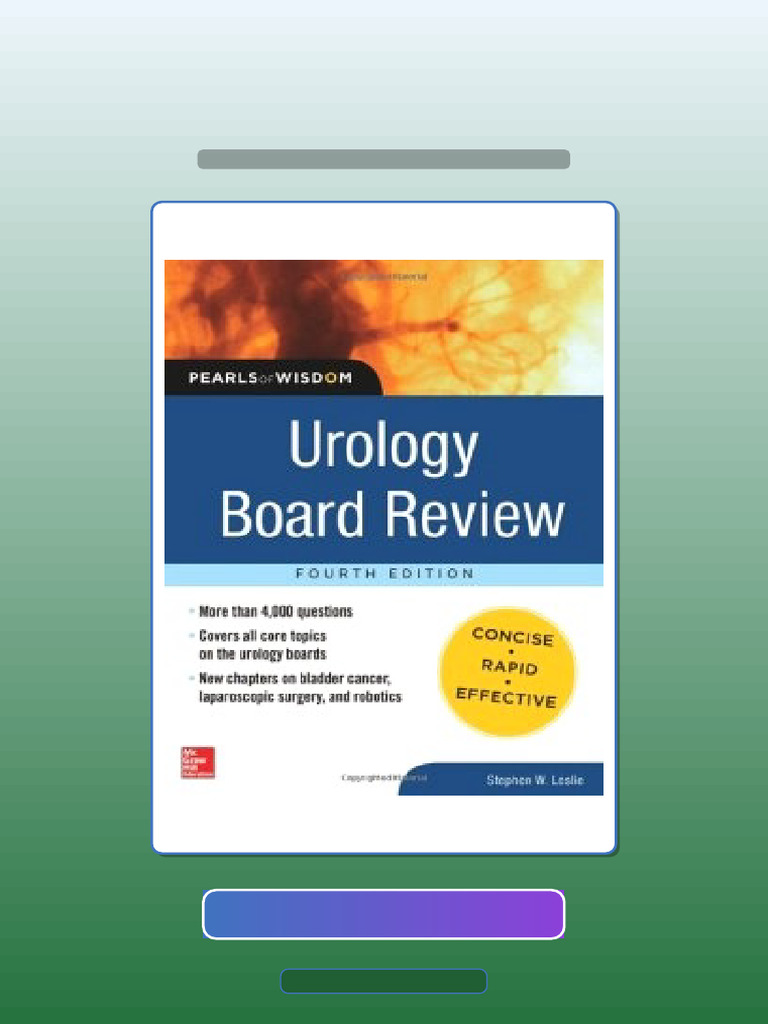 Urology Board Review Pearls of Wisdom Fourth Edition Ebook and TestBank ...