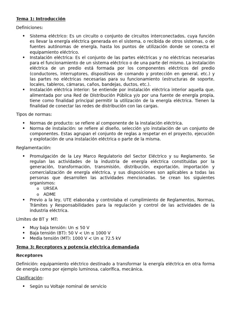 Resumen IIEE | PDF | Ingenieria Eléctrica | Cableado eléctrico