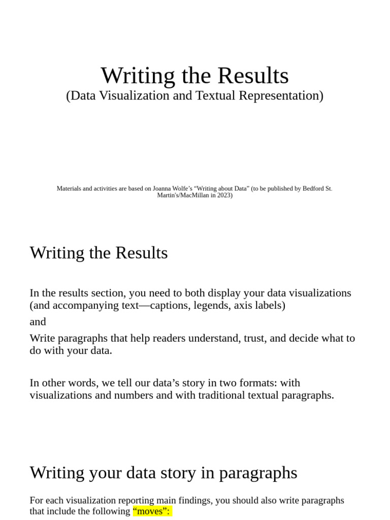 17 IMRD - Writing The Results Using Visualizations | PDF | Methodology ...