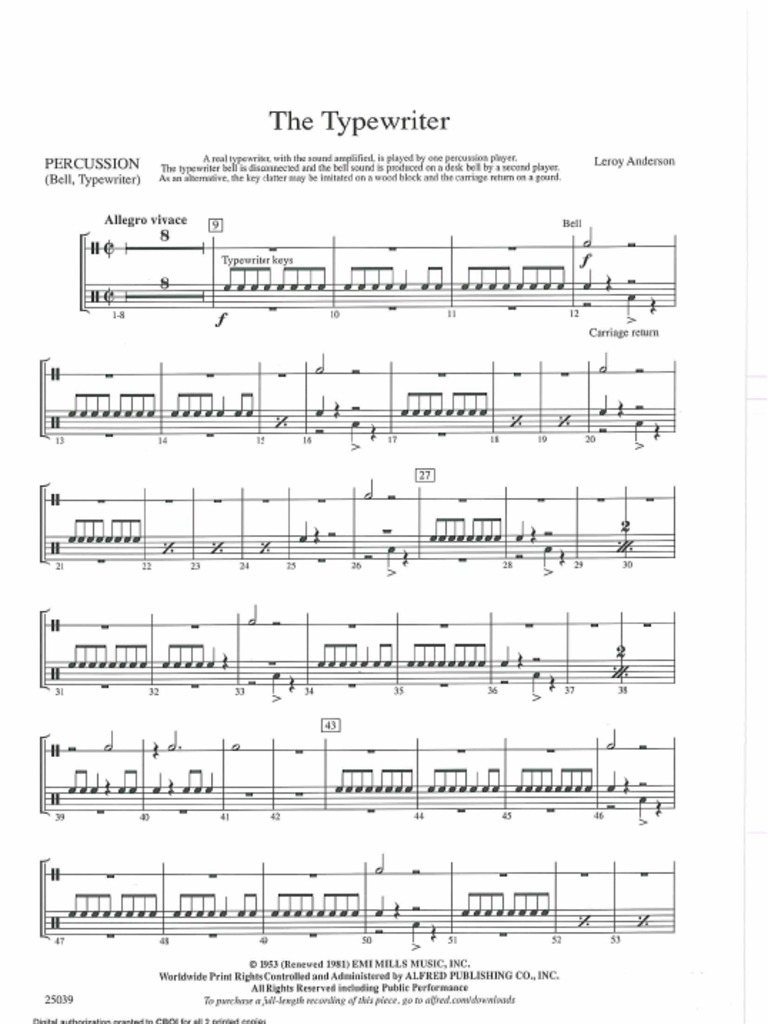 Percussion Typewriter | PDF