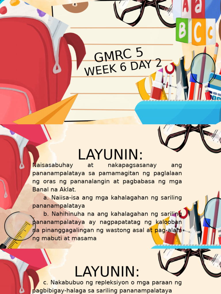 q1 GMRC 5 Week 6 Day 2 | PDF