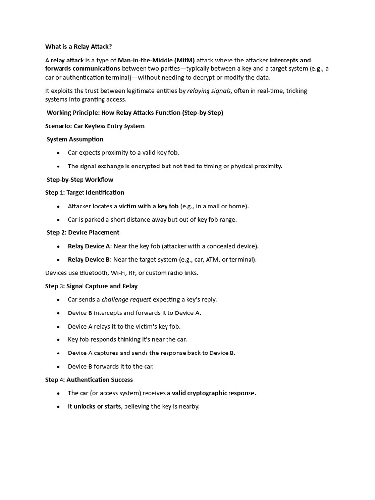 How Relay Attacks Bypass Proximity Security | PDF | Telecommunications ...