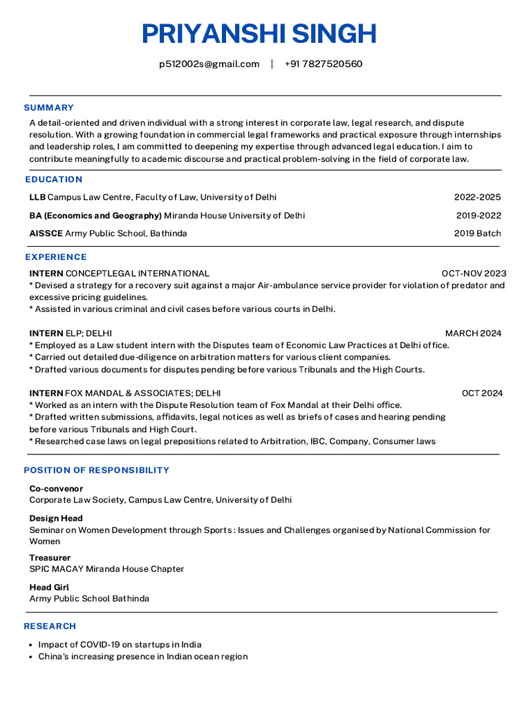 Professional Docs & Interview Prep Resume in Black White UConn Brand ...