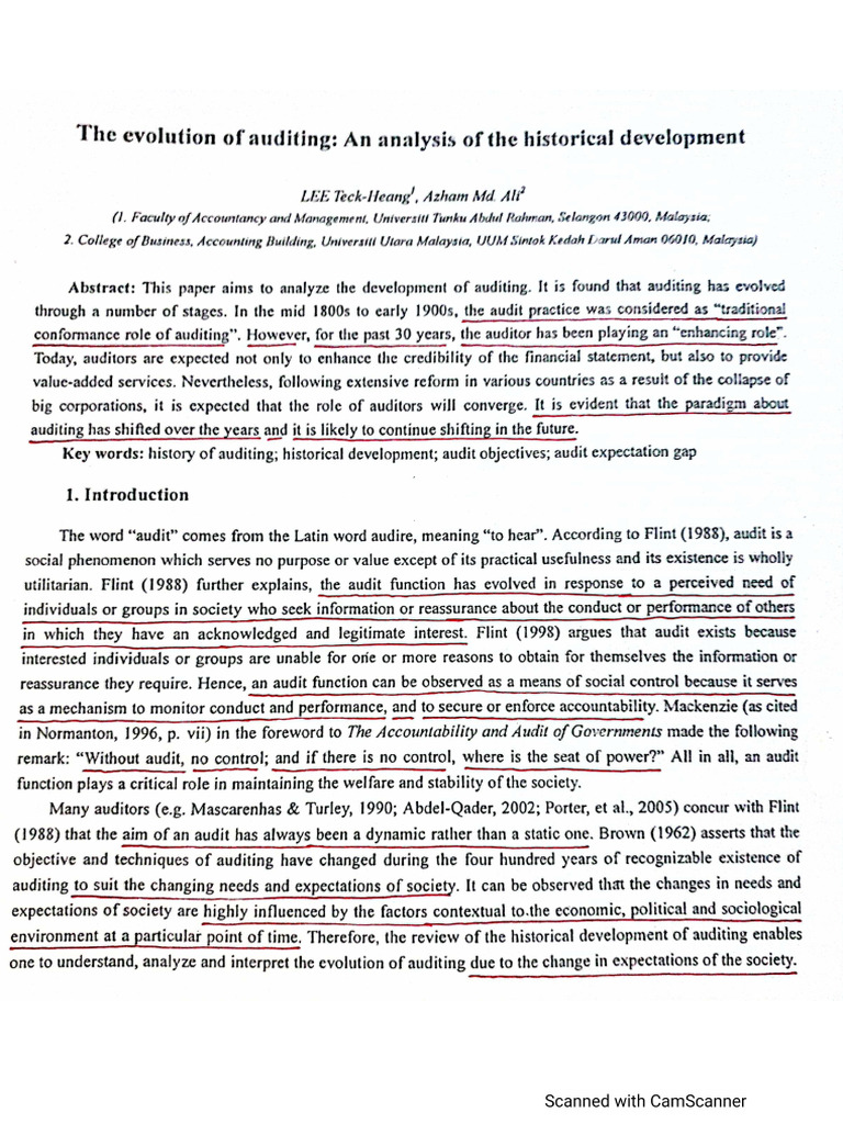 Audit Evolution | PDF