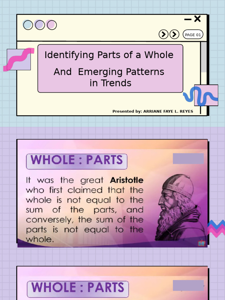 Identifying Parts of A Whole and Emerging Patterns LESSON 2 | PDF