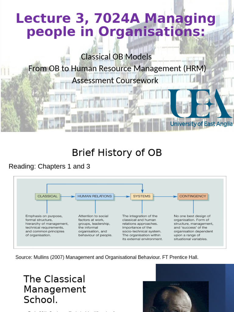 Classical OB Models in HRM Analysis | PDF | System | Evaluation