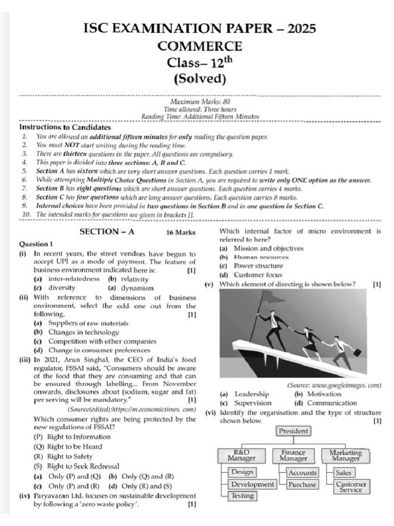 Commerce 2025 Question Paper | PDF