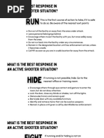 Active Shooter Response Guidelines | PDF | National Security