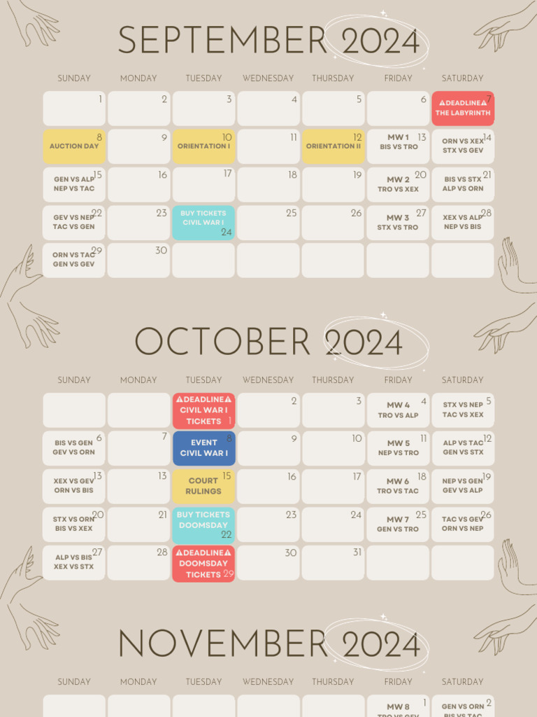 Prodigy Calendar | PDF