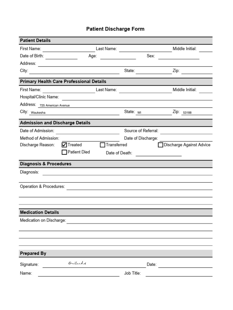 Hospital Discharge Paper | PDF | Patient | Hospital