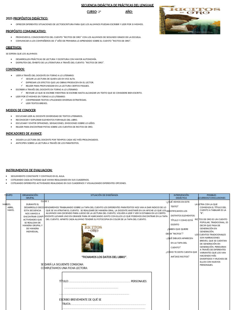 Secuencia Ricitos | PDF