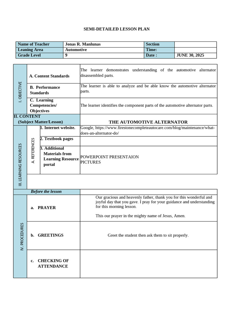 Lesson Plan Final | PDF | Electrical Engineering | Electromagnetism