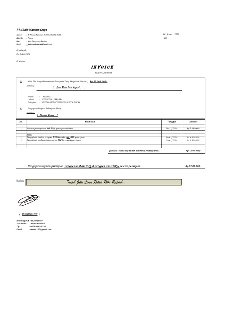 Invoice 100% Acaraki - Kotu | PDF