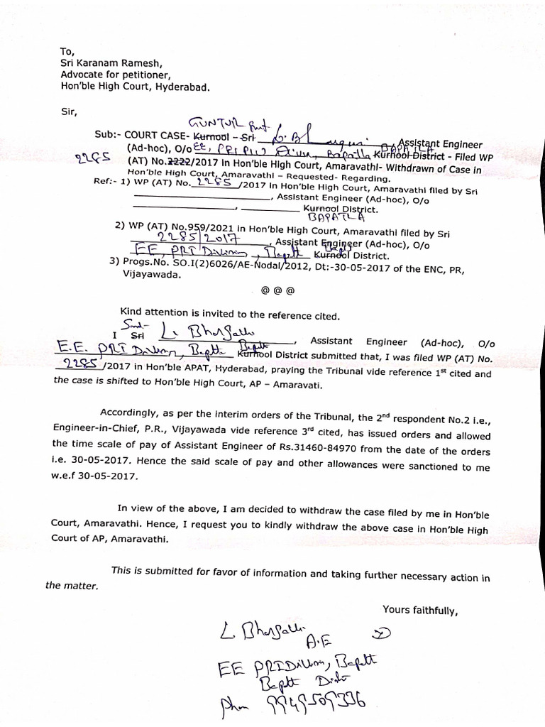 Scale Case Withdraw | PDF