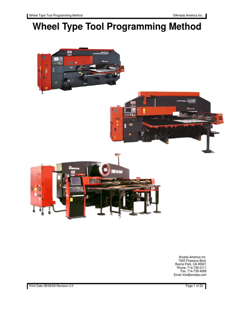 Amada - Wilson Tool 115196-Wheel Tool Programming Method Ver3 | PDF ...