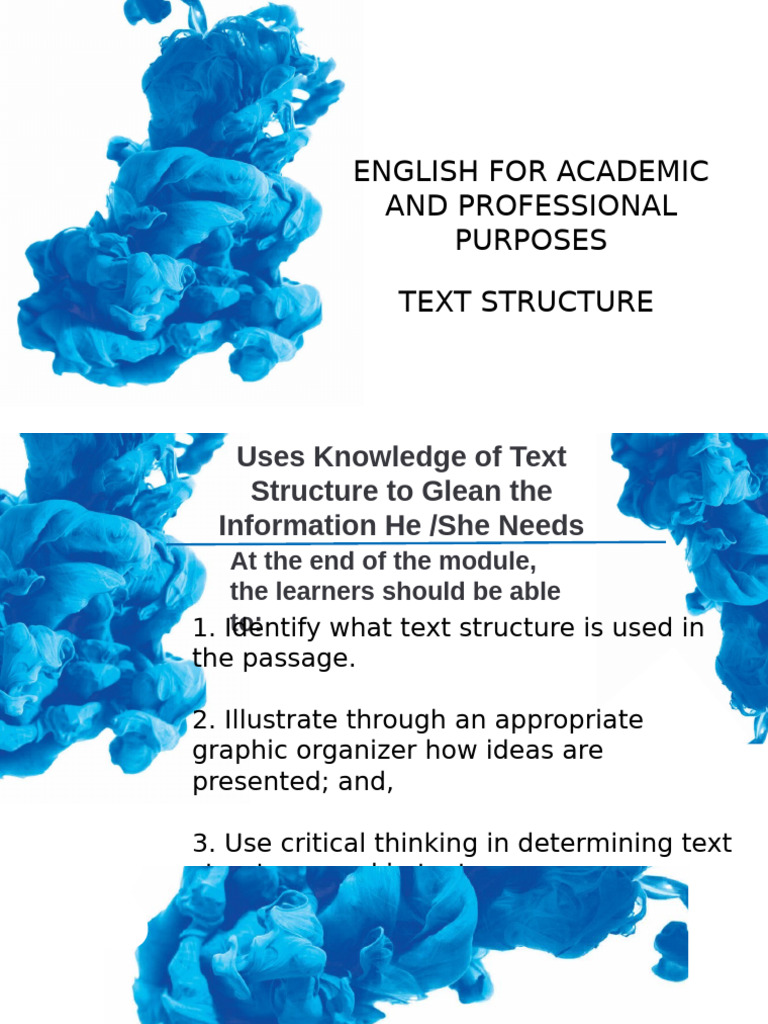Activities Text Structure - Lesson and Activities | PDF