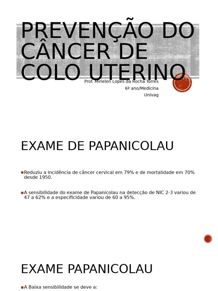 Rastreamento Do Ca de Colo Uterino | PDF | Câncer cervical | Relação sexual