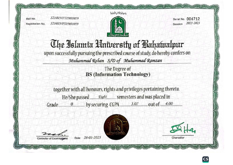 Bs Degree - Compressed | PDF