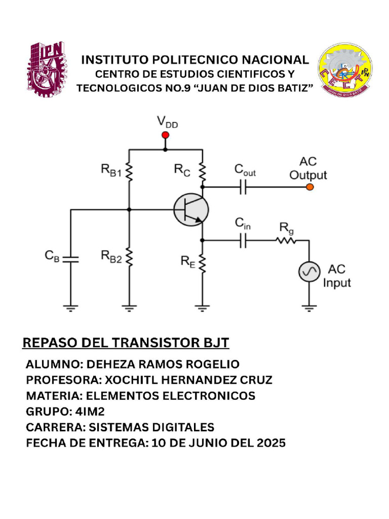 Repaso Del Transistor BJT Con Explicación | PDF
