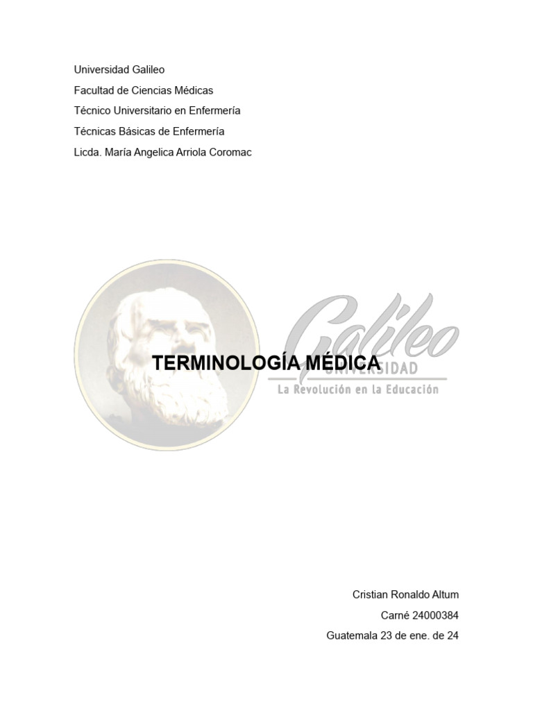 Glosario de Términos Médicos Esenciales | PDF | Infección | Sistema ...