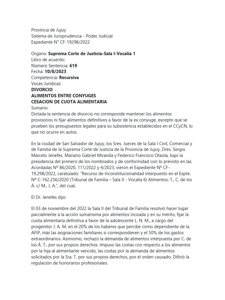 Rechado de Pedidos de Alimentos | PDF | Divorcio | Demanda judicial
