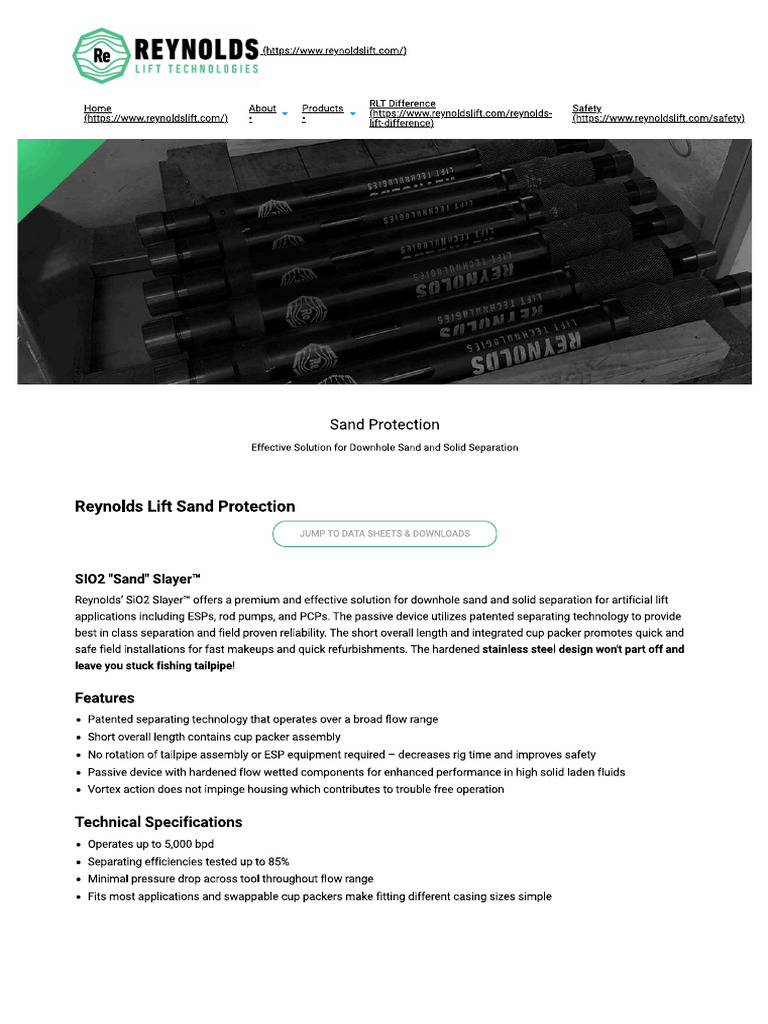 Sand Protection - Reynolds | PDF