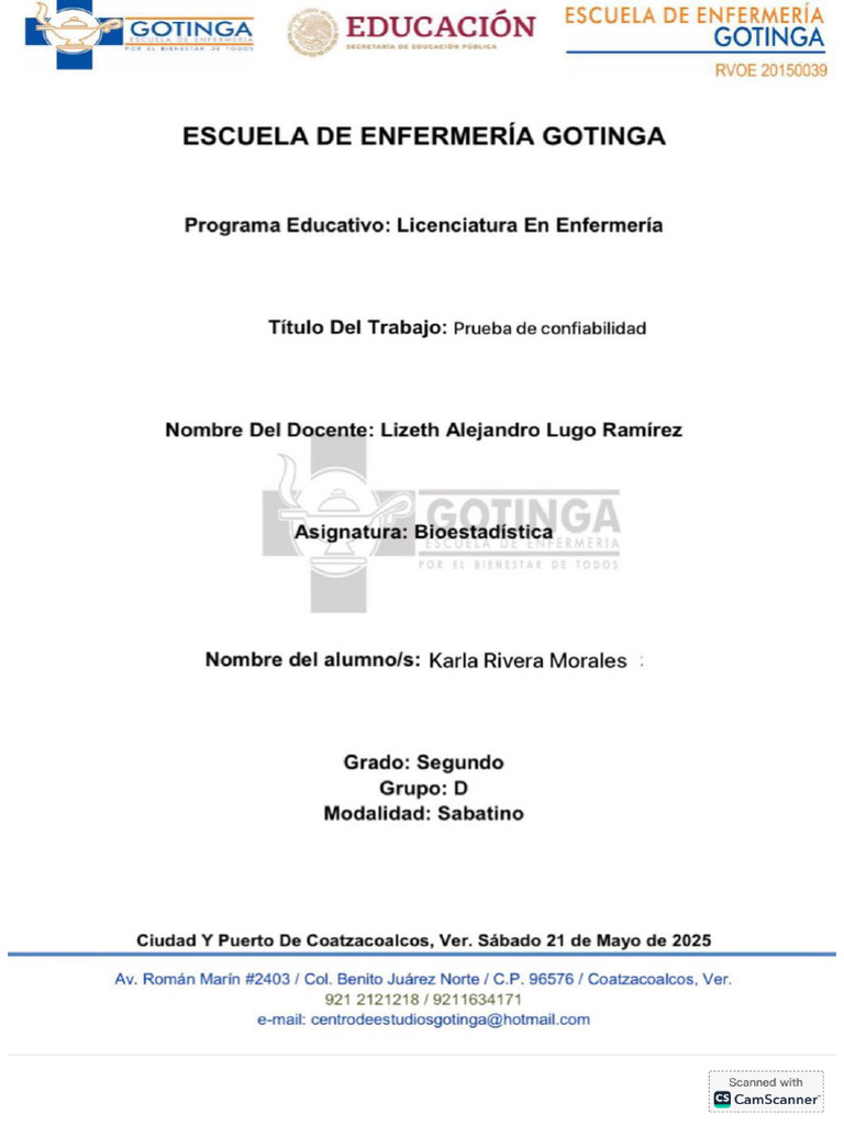 Prueba de Confiabilidad Ansiedad y Depre | PDF