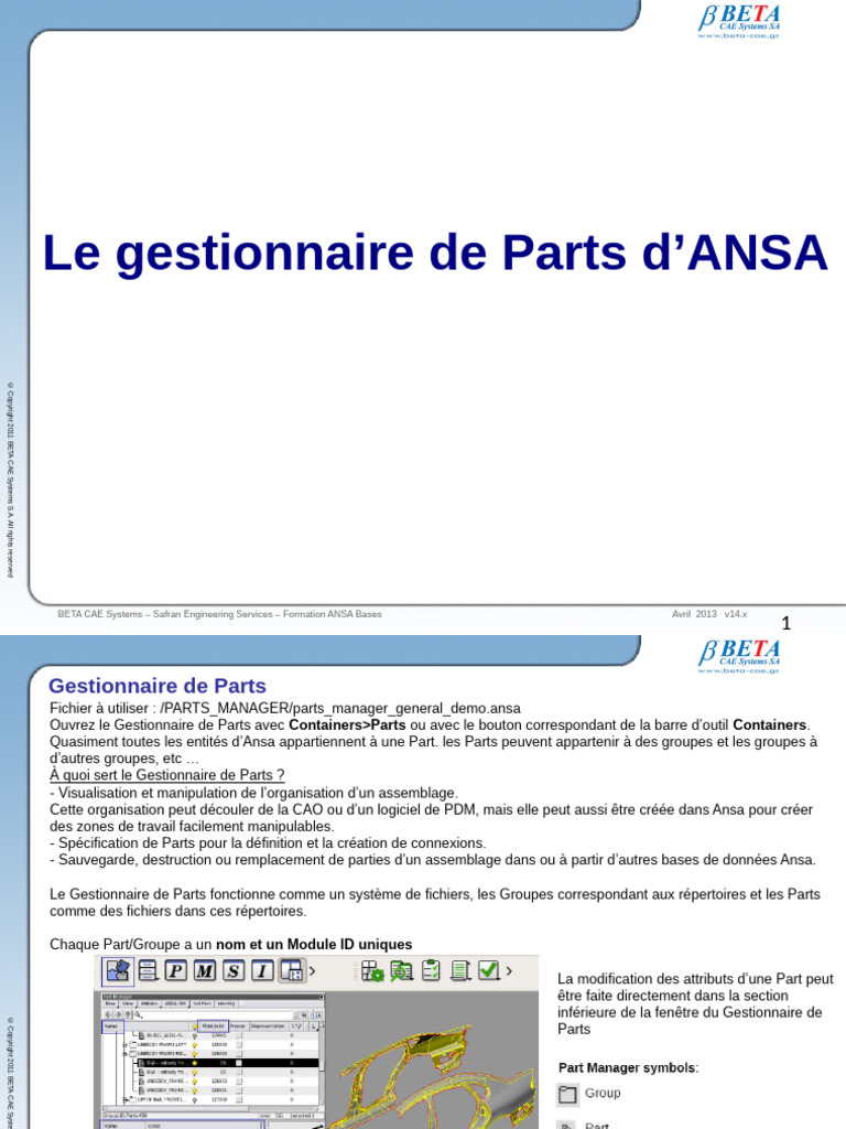 Formation Ansa Bases - Version 14 X Part2 1 | PDF | Fichier ...