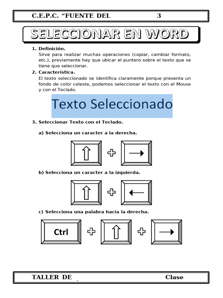 Cómo Seleccionar Texto en Computación | PDF