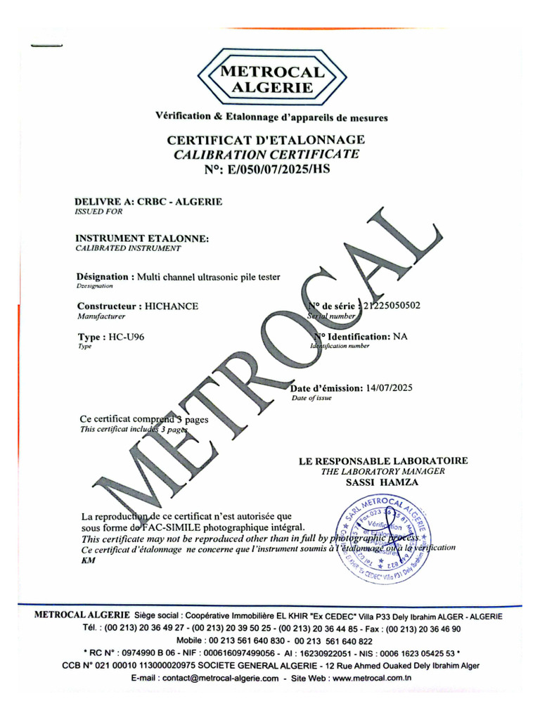 The Ultrasonic Calibration Report | PDF