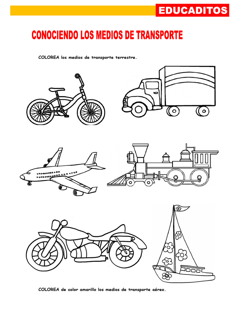 Conociendo Los Medios de Transporte para Ninos de 5 Anos | PDF