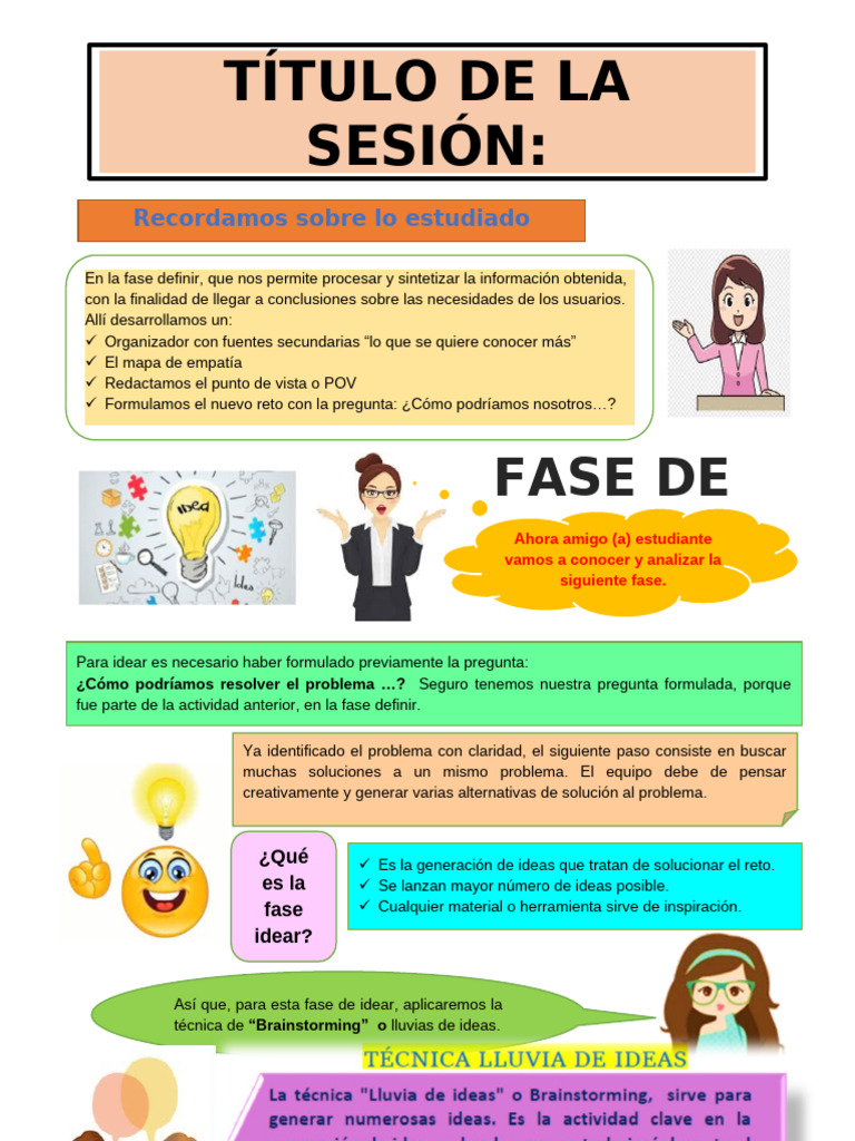 6 Crea Fase de Idear | PDF | Lluvia de ideas