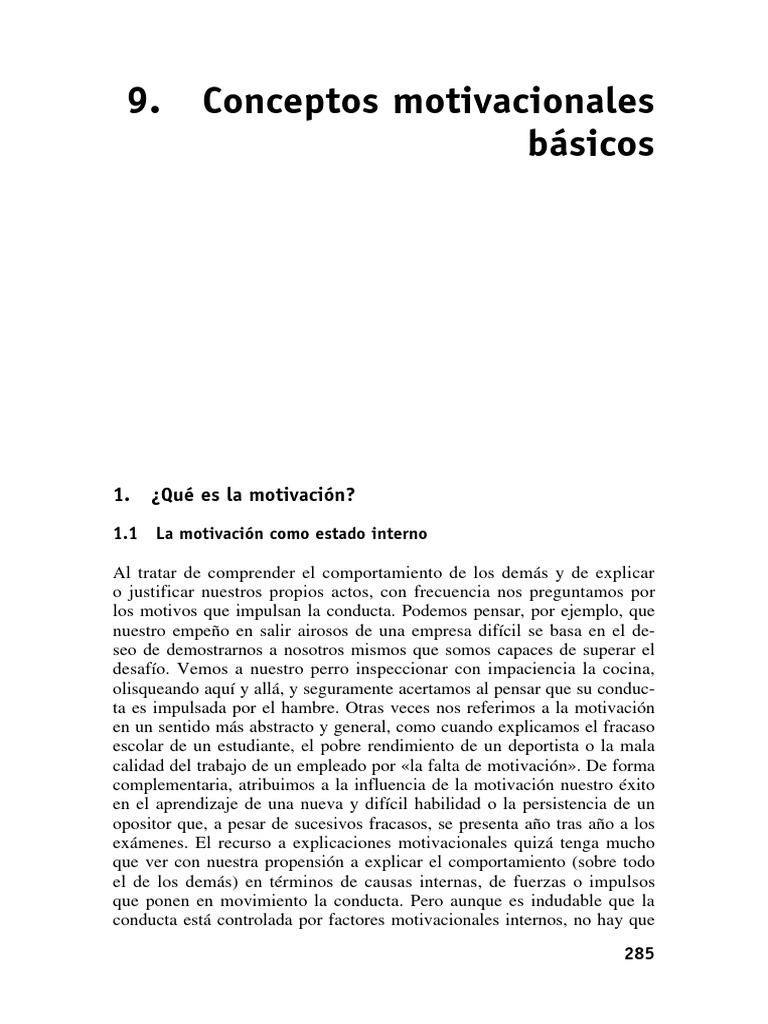 Aguado Luis Emocion Afecto Y Motivacion. Cap Motivaci N | PDF | Motivacional | Motivación
