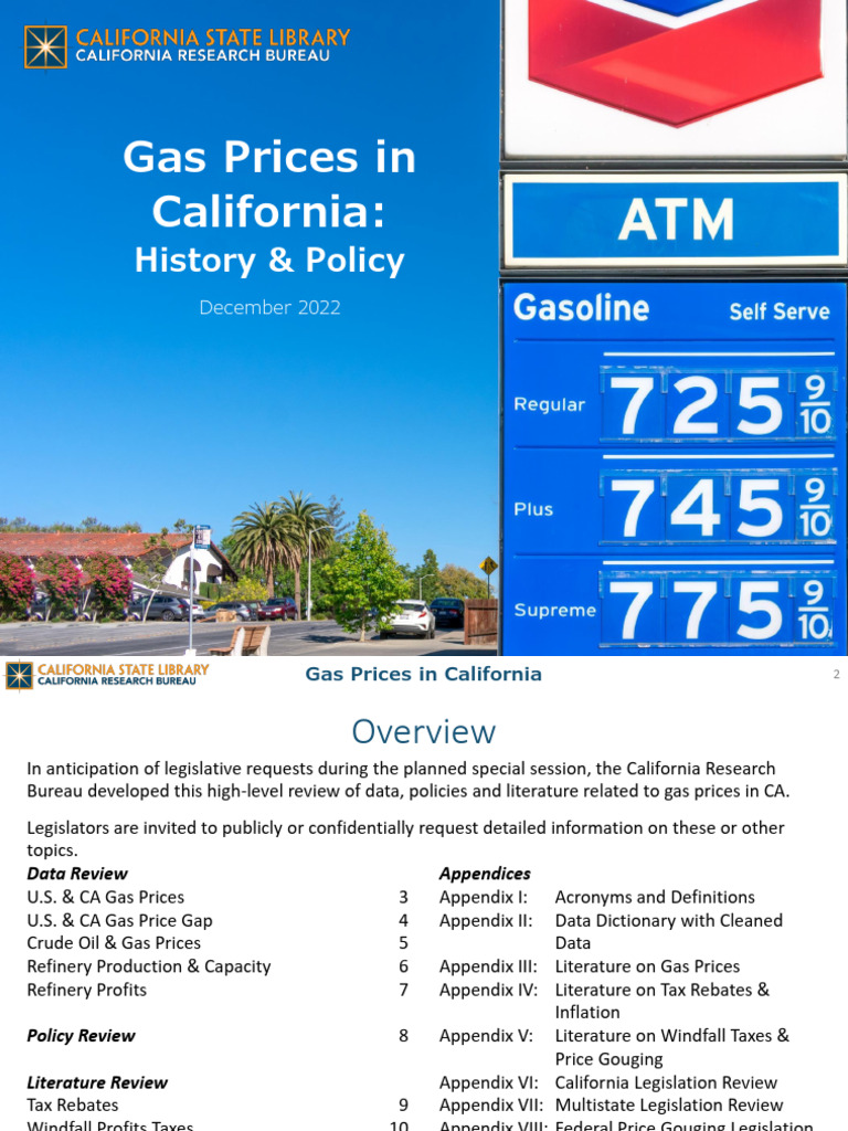 CRB Gas Prices in California | PDF | Taxes | Oil Refinery