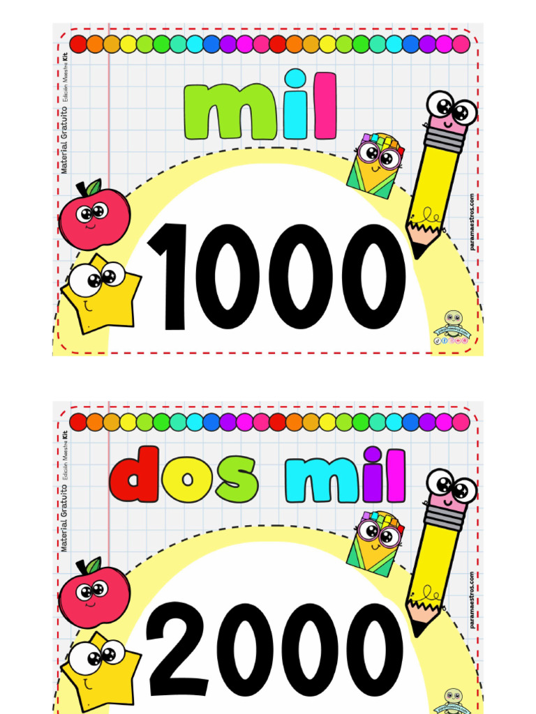 Numeros Del 1000 Al 10000 | PDF