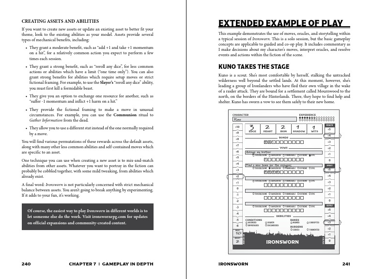 Ironsworn Rulebook Spreads 126 | PDF