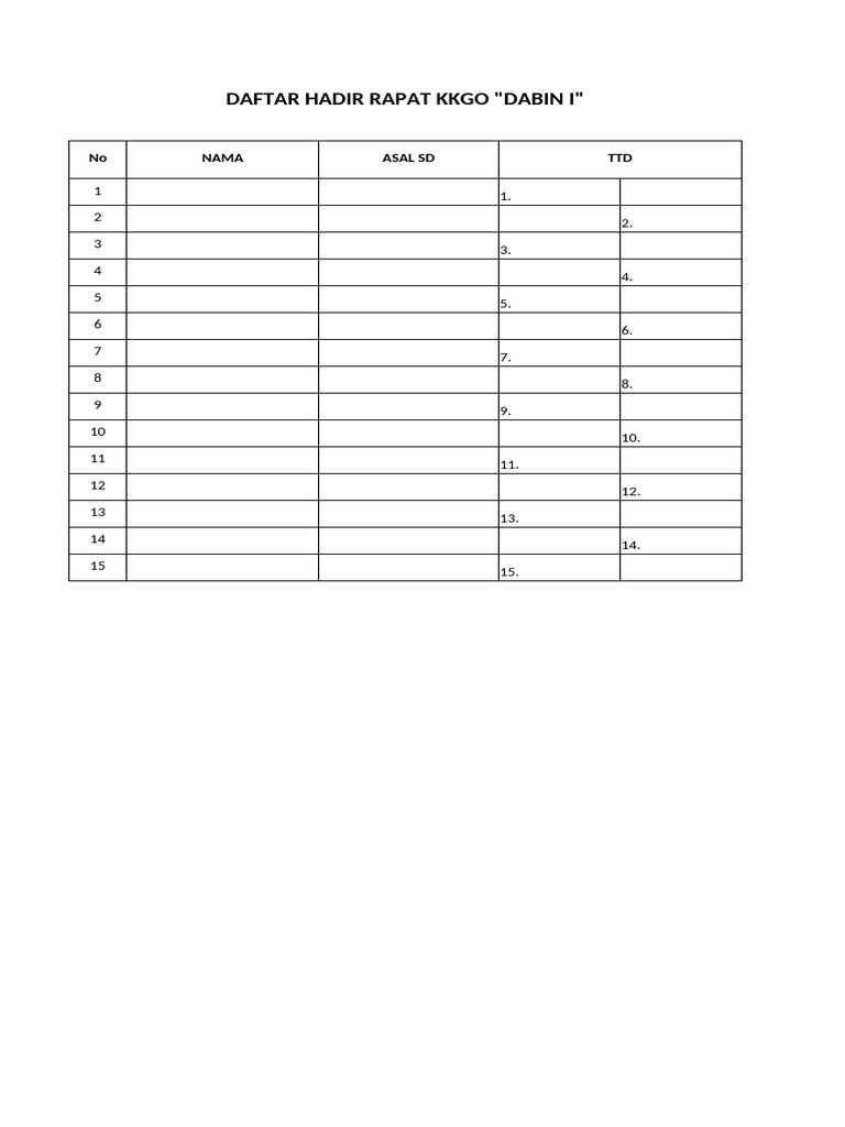 Absen Daftar Hadir TM | PDF | Teori Catur | Catur