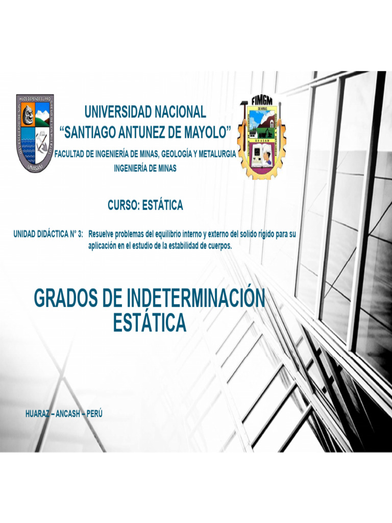 Grados de Indeterminación Fimgm | PDF | Braguero | Física Aplicada e ...