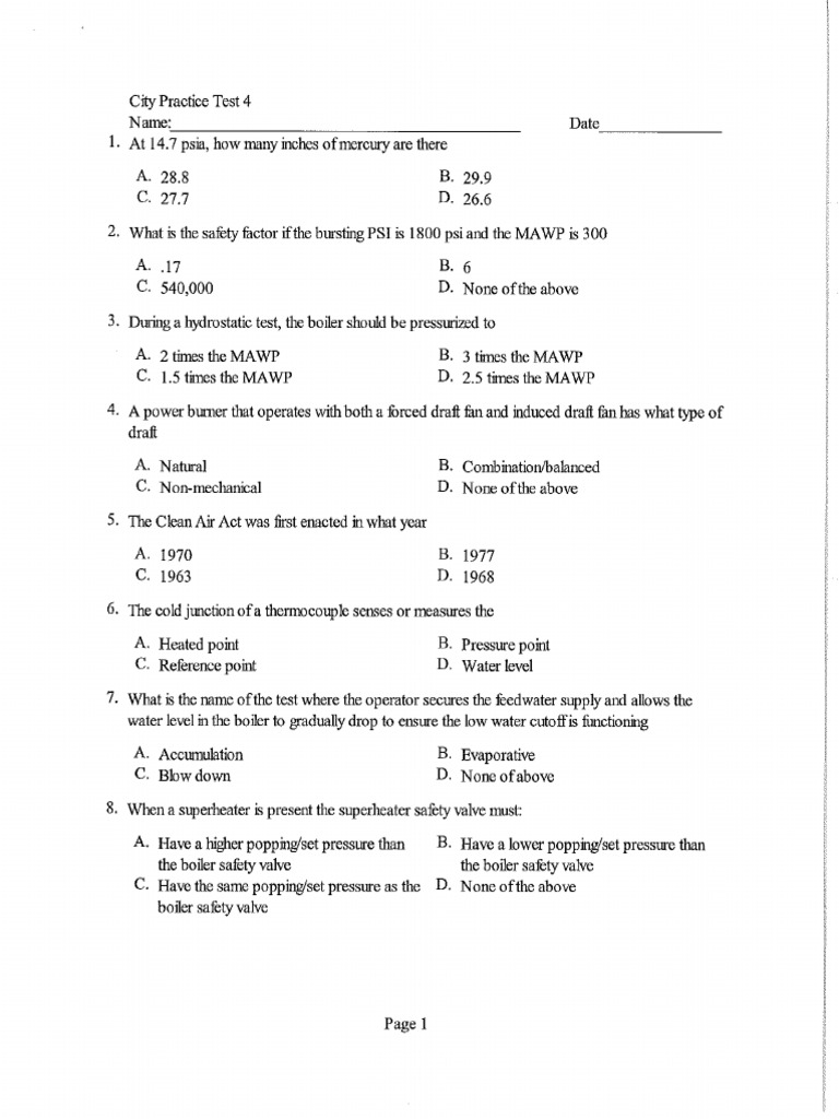 City Practice Test 4 | PDF