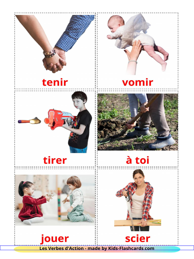 Les Verbes Daction 6 A4 | PDF