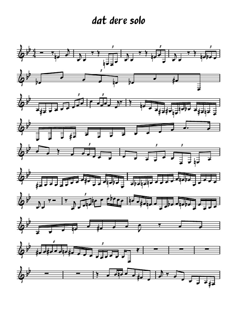 Dat Dere Solo | PDF