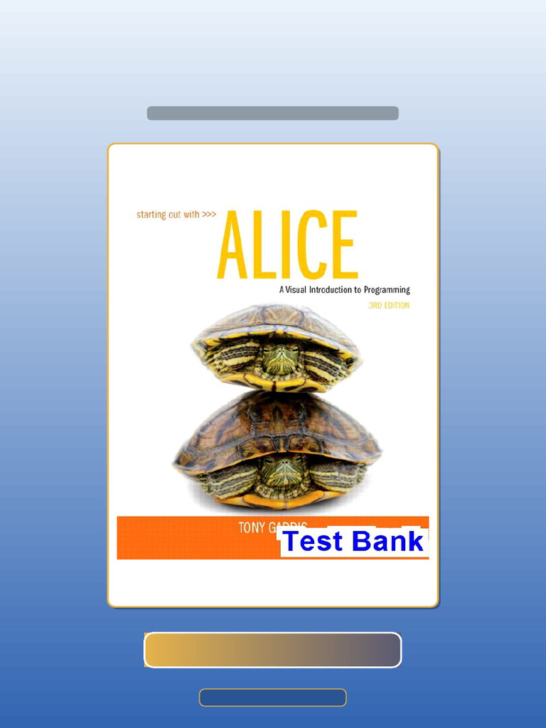 Starting Out With Alice 3rd Edition Tony Gaddis Fast Access | PDF ...