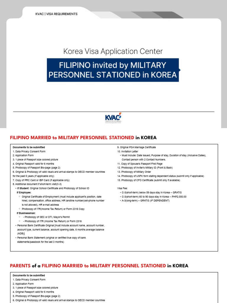 Filipino Invited by Military Personnel Stationed in Korea | PDF ...
