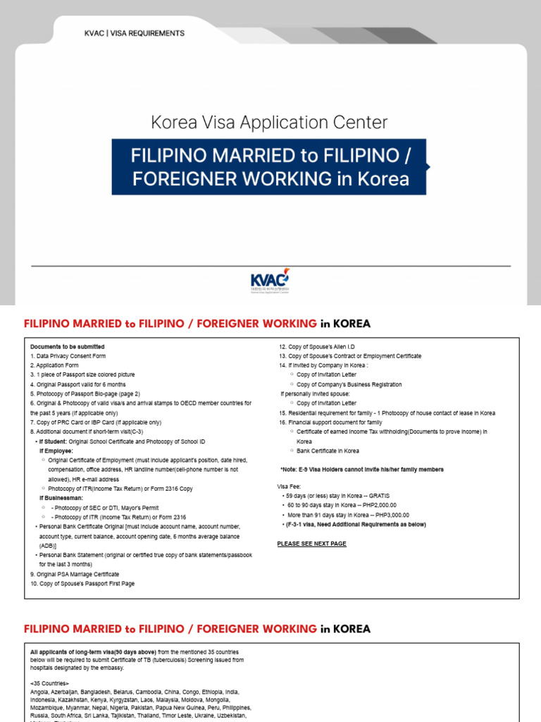 Filipino Married To Filipino Foreigner Working in Korea | PDF | Travel ...
