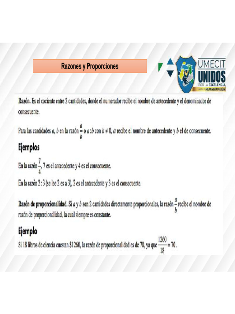 Razones y Proporciones y Porcentaje | PDF