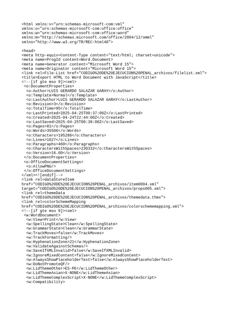 Codigo de Ejecucion Penal | PDF | Desarrollo web | Hipertexto