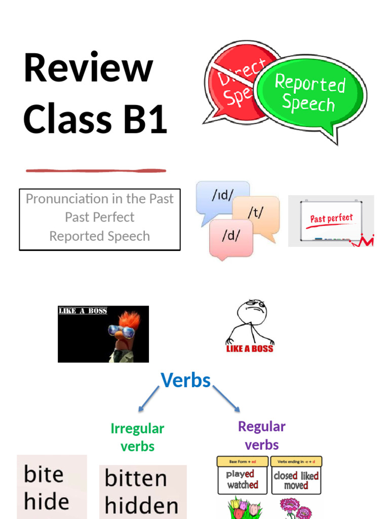 Past Perfect and Reported Speech Review B1 | PDF | Grammar | Linguistic ...